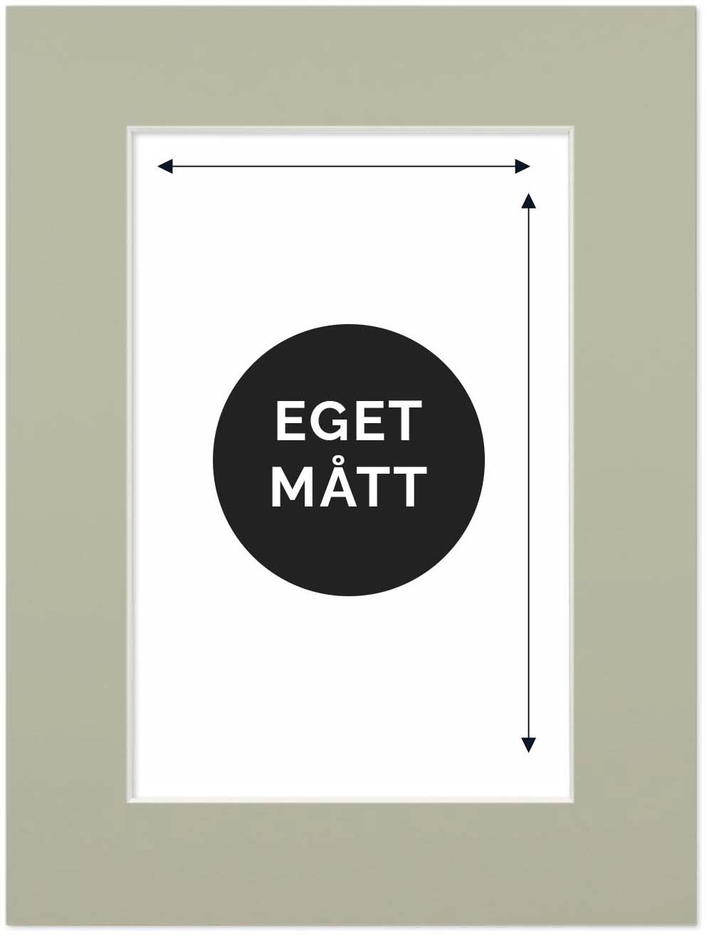 Passepartout Sage Custom size - FRAME IT